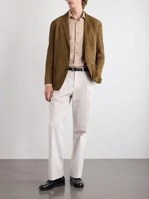Caruso Cotton And Cashmere-blend Shirt - Neutrals