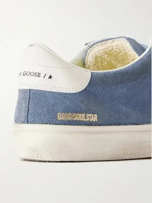 GOLDEN GOOSE Soul Star Suede Sneakers - Blue