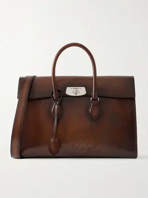 Berluti Venezia Leather Briefcase - Brown