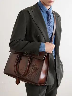 Berluti Venezia Leather Briefcase