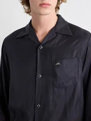 Kapital Drizzler Camp-collar Embroidered Satin Jacket