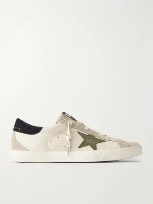 GOLDEN GOOSE Super-star Distressed Leather Sneakers - Neutrals