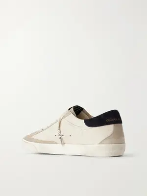 GOLDEN GOOSE Super-star Distressed Leather Sneakers - Neutrals