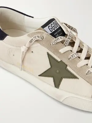 GOLDEN GOOSE Super-star Distressed Leather Sneakers - Neutrals