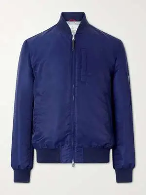 Brunello Cucinelli Padded Shell Bomber Jacket - Navy