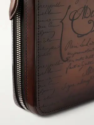 Berluti Itauba Wide Leather Messenger Bag