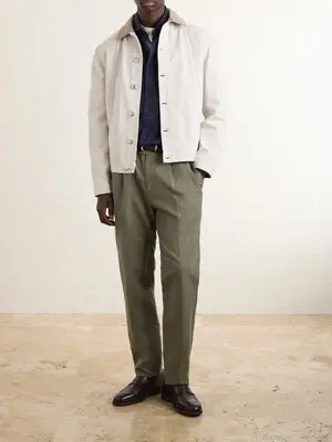 Brunello Cucinelli Leather-trimmed Denim Jacket