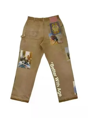BETTER WITH AGE Patchwork Carpenter Trousers - Neutrals