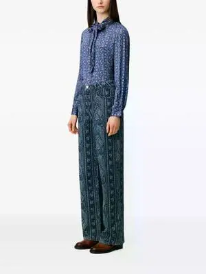 Claudie Pierlot Printed Straight Leg Jeans