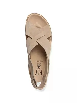 Fly London Crossover Strap Sandals