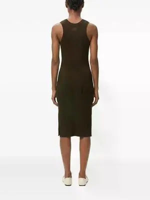 Loewe Ribbed Knit Buckle Midi Dress