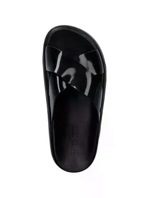 Melissa Cozy Cross Platform Slides - Black