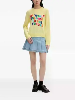 From Future Slogan Intarsia Sweater