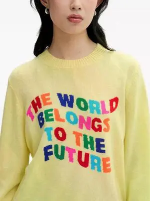From Future Slogan Intarsia Sweater