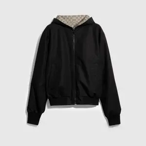 Gucci Reversible Cotton Canvas Zip Jacket - Black