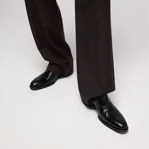Gucci Leather Monk Strap Shoes With Gg Perforations