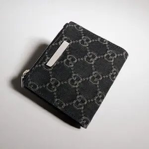 Gucci Small Wallet With Plaque Fabric