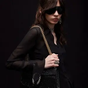 Gucci Gg Marmont Crystal Wide Ring - Silver-toned Metal