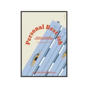 ANCHOR & CREW Personal Best-ish Swimming Club League Matte Art Print - White
