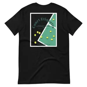 ANCHOR & CREW Court Etiquette Tennis Club Organic Cotton T-shirt - Black
