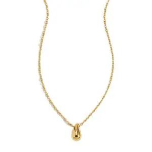 ELK & BLOOM 14k Dainty Teardrop Pendant Necklace - Gold