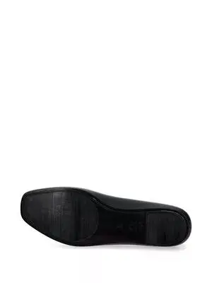 Melissa Bow Detail Square Toe Ballet Flats - Black