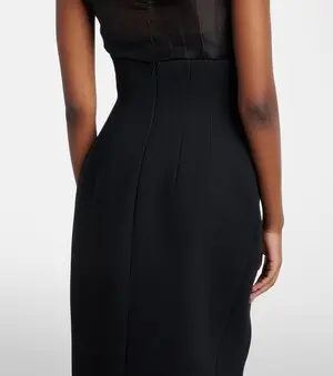 Khaite Luiza Crêpe Maxi Skirt