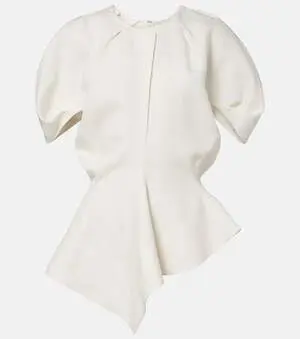 Khaite Rumi Peplum Top - White
