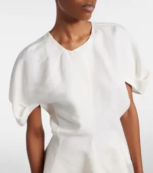 Khaite Rumi Peplum Top - White