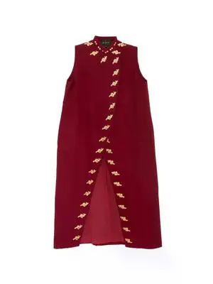Biyan Embellished Gabardine Vest Coat