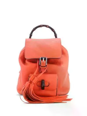 Gucci Bamboo Tassel Leather Mini Backpack