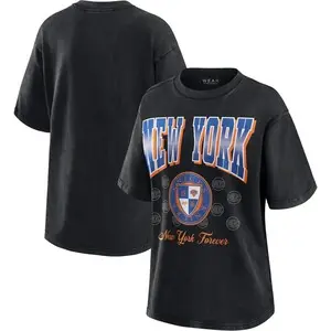 WEAR BY ERIN ANDREWS New York Knicks Oversized Boyfriend T-shirt - Black