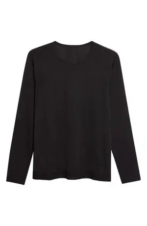 Akris Fine Cashmere & Silk Long Sleeve Sweater - Black