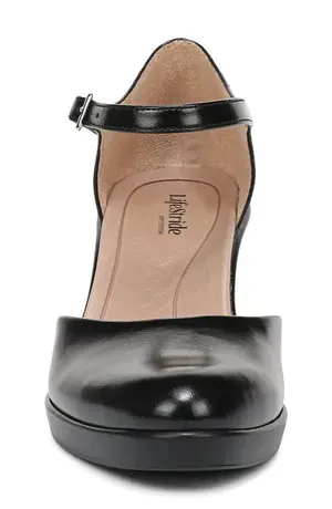 LIFESTRIDE Effortless Ankle Strap Platform Pump - Black