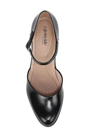 LIFESTRIDE Effortless Ankle Strap Platform Pump - Black
