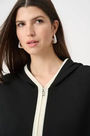 Joseph Ribkoff Dry Viscose Hooded Boxy Jacket