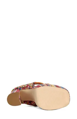 AZALEA WANG Kalina Platform Ankle Tie Sandal