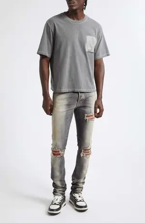 Amiri Faded Pocket Crop T-shirt