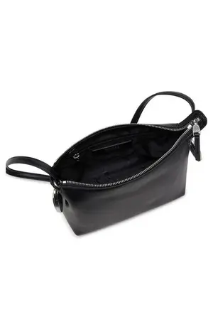 DIESEL® D-rop Leather Shoulder Bag - Black