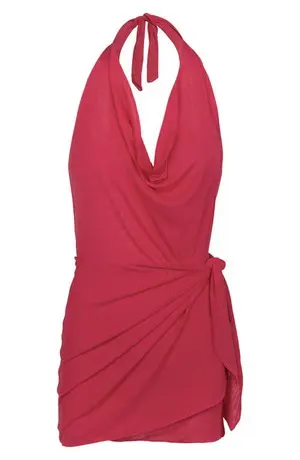 VIX PAULA HERMANNY Tilly Cover-up Halter Minidress