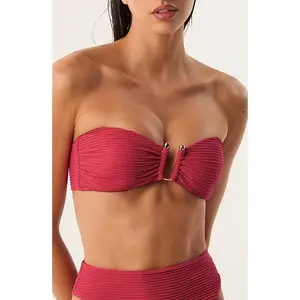 VIX PAULA HERMANNY Jill Bandeau Bikini Top - Red