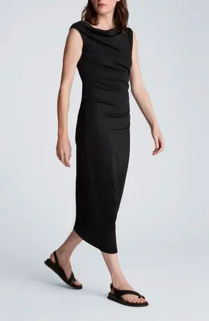 KENNETH COLE One-shoulder Ruched Maxi Dress