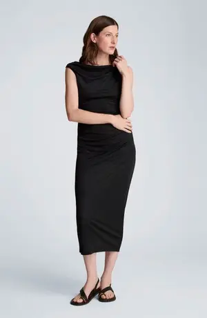 KENNETH COLE One-shoulder Ruched Maxi Dress