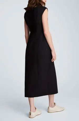 KENNETH COLE Pleated Maxi Shirtdress