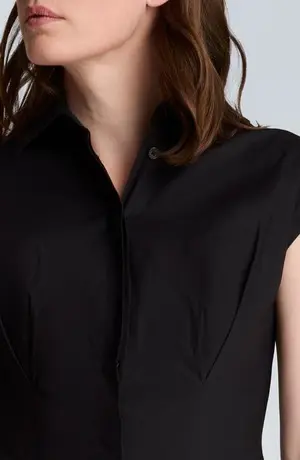 KENNETH COLE Pleated Maxi Shirtdress