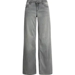 YMI Britney Low Rise Wide Leg Jeans - Grey