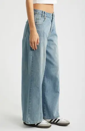 YMI Relaxed Wide Leg Jeans - Medium Blue