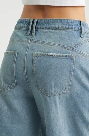 YMI Relaxed Wide Leg Jeans - Medium Blue