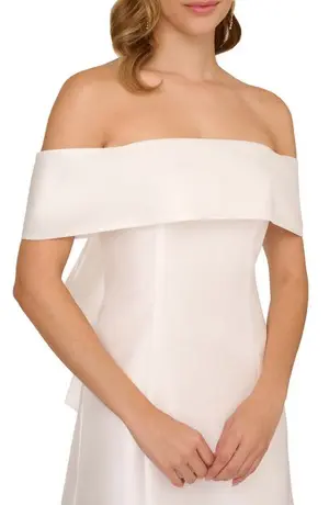 Adrianna Papell Bow Mikado Cocktail Dress