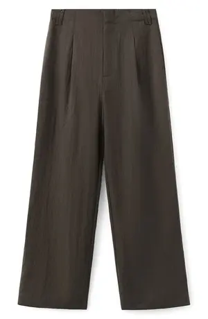 Mango Pleated Straight Leg Pants